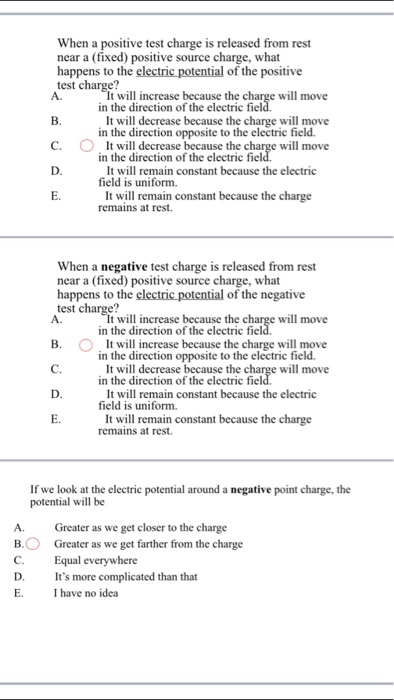 Solved When positive test charge is released from rest near | Chegg.com