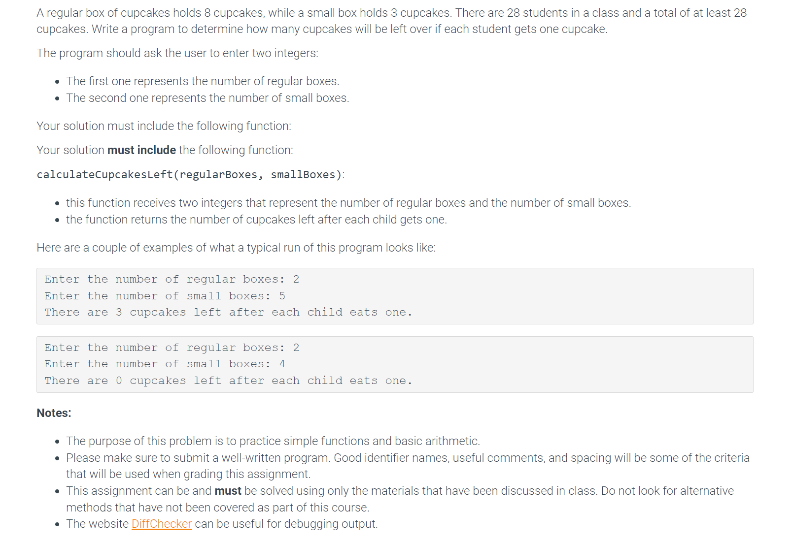 Solved A regular box of cupcakes holds 8 cupcakes, while a | Chegg.com
