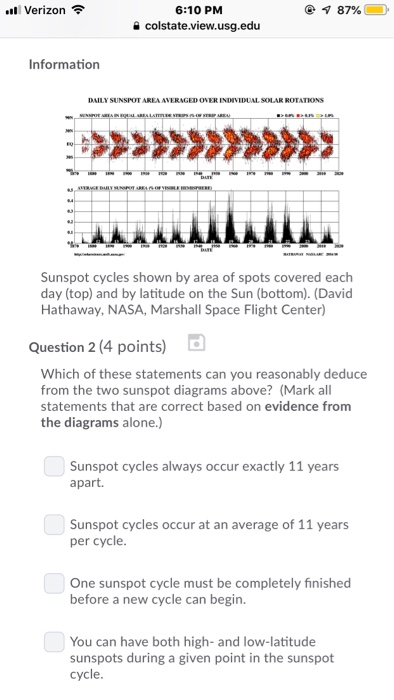 Solved Verizon 6:10 PM @ 87%-i). colstate.view.usg.edu | Chegg.com
