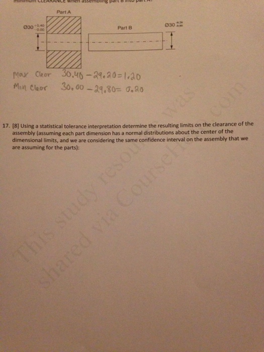 Solved Using a statistical tolerance interpretation | Chegg.com