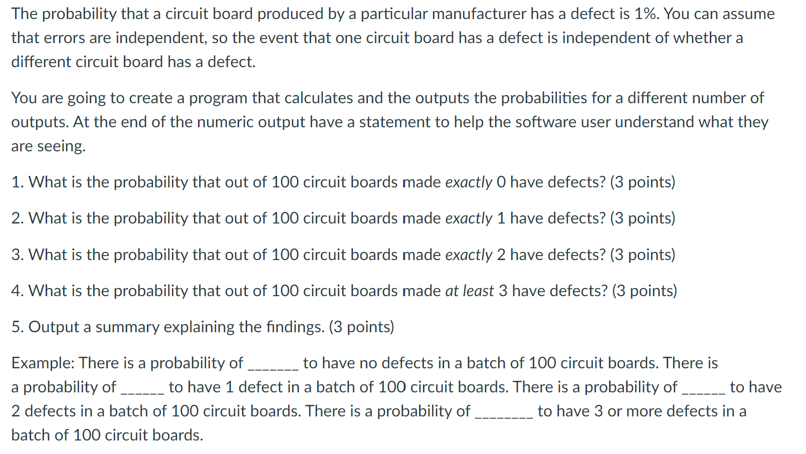 Solved The probability that a circuit board produced by a | Chegg.com