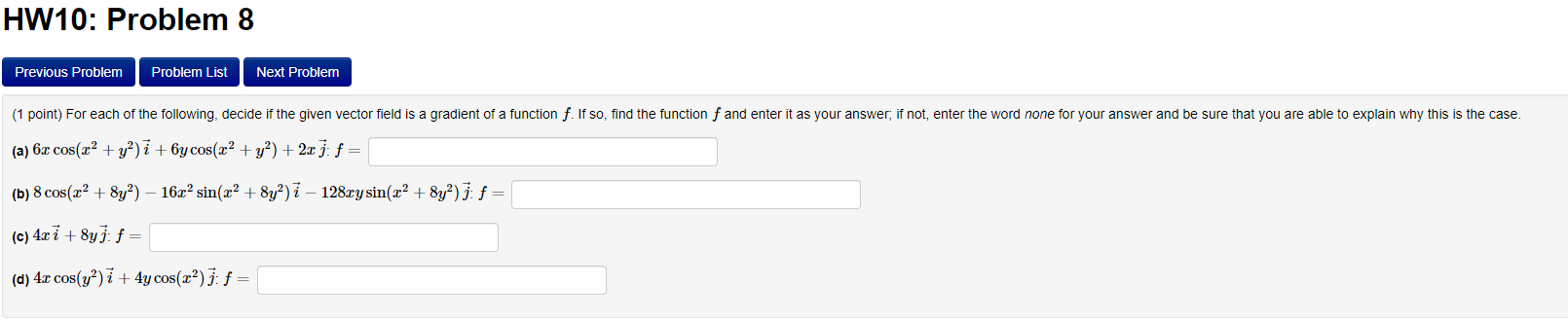 Solved HW10: Problem 8 Previous Problem Problem List Next | Chegg.com