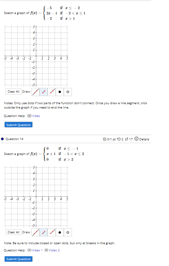 Solved Sketch a graph of f(x) 5 if I - 2 22 - 1 if -21 5 4 3 | Chegg.com