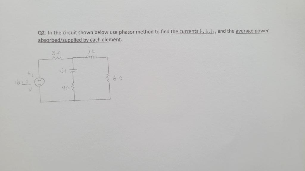 In the circuit shown below use phasor method to find | Chegg.com