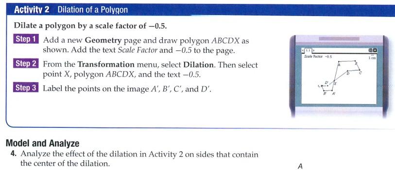 Solved Activity 2 Dilation of a Polygon Dilate a polygon by | Chegg.com