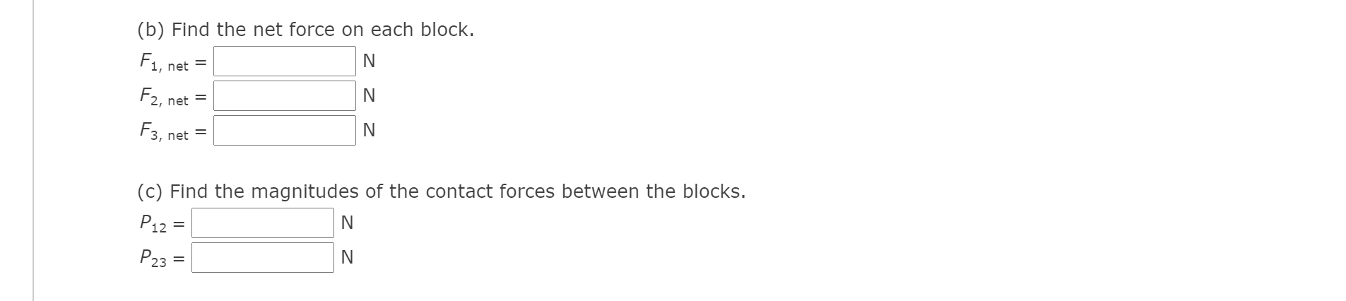 Solved Example 5.7 One Block Pushes Another mi Two blocks of | Chegg.com