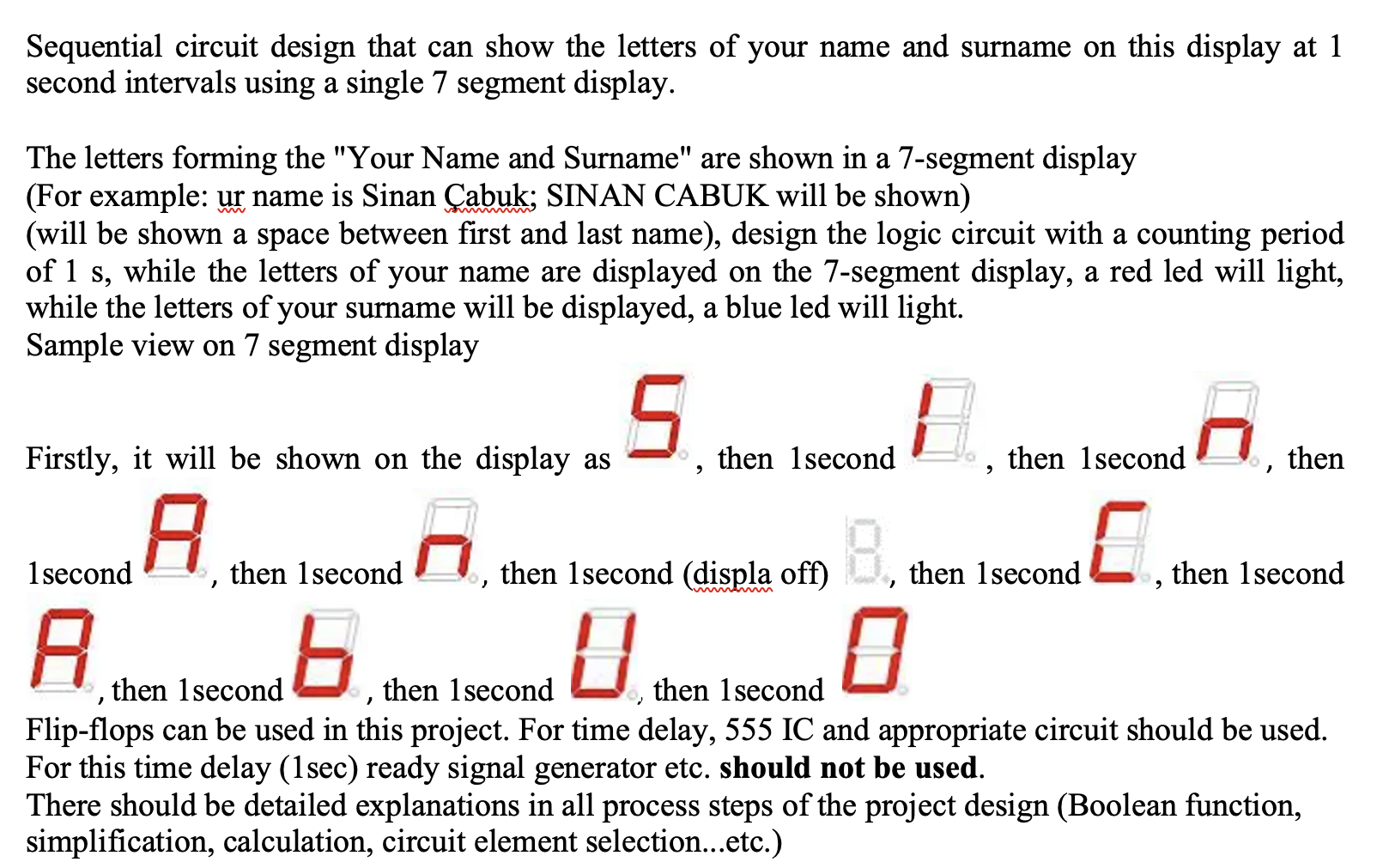 Solved Sequential circuit design that can show the letters | Chegg.com