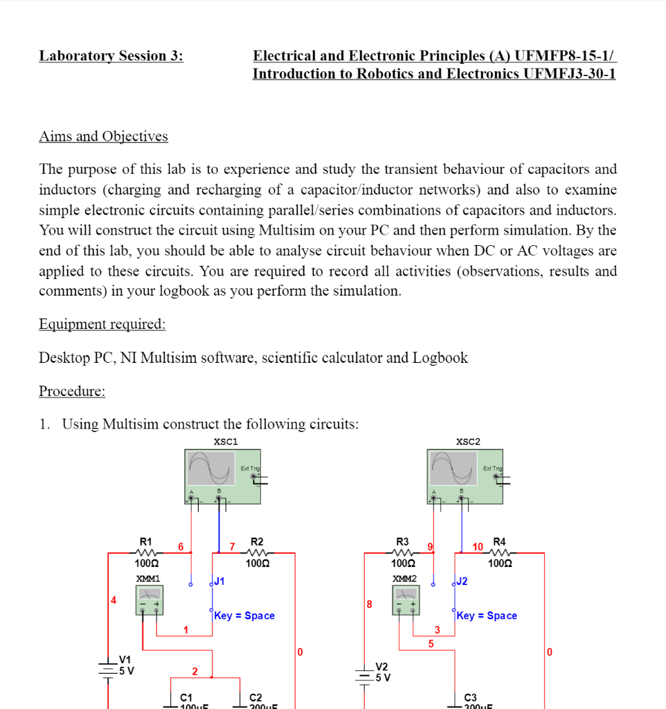 Laboratory Session 3: Electrical and Electronic | Chegg.com