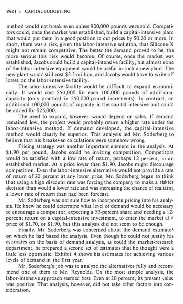 The Jacobs Division Richard Soderberg, financial | Chegg.com