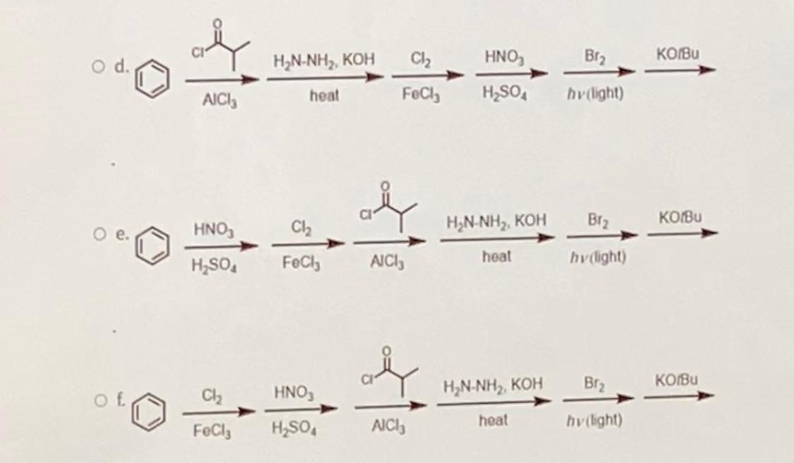 Solved Which is the best synthetic route to prepare the | Chegg.com