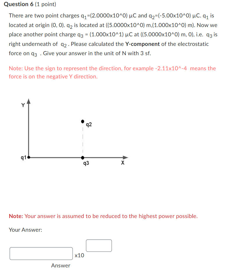 Solved There are two point charges q1=(2.0000×10∧0)μC and | Chegg.com
