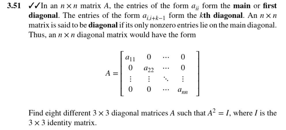 Solved 3.51 VV In an nxn matrix A, the entries of the form | Chegg.com