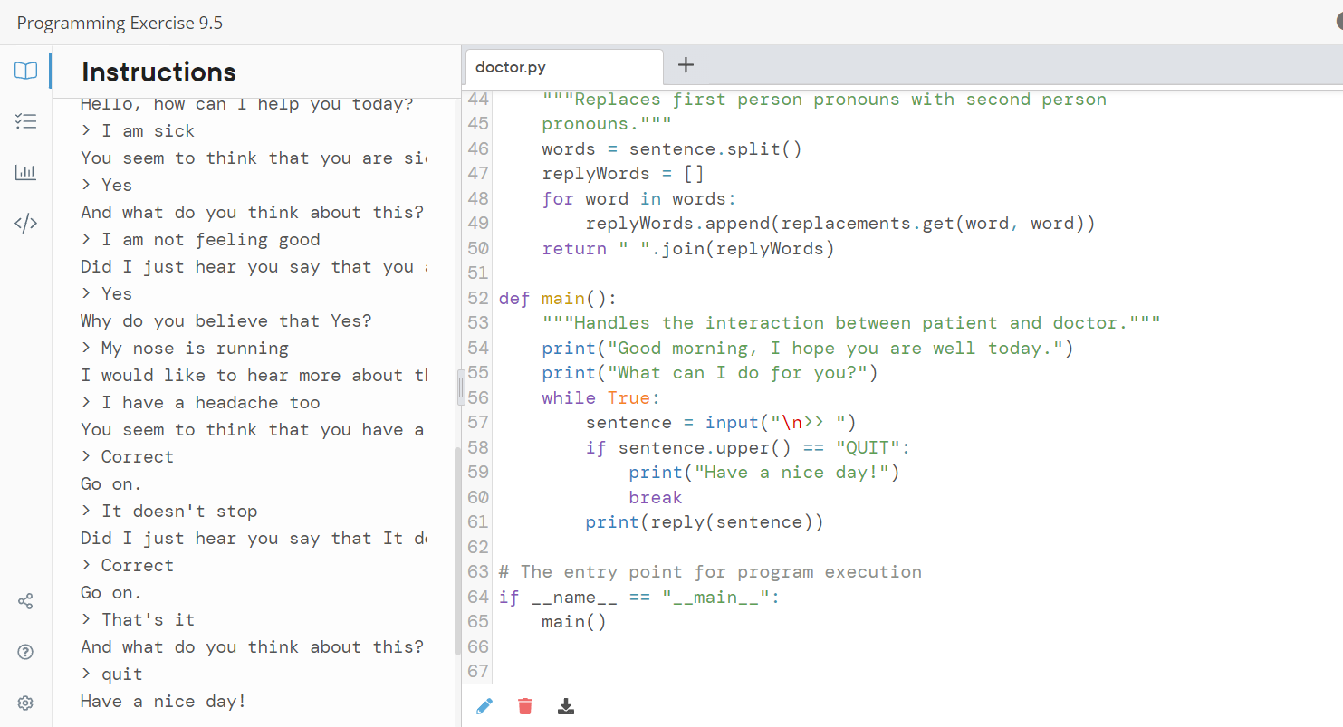 Solved Instructions The Doctor program described in Chapter | Chegg.com