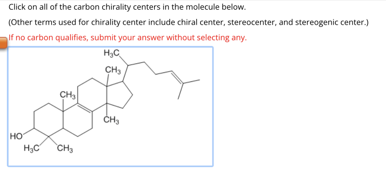 Solved Click on all of the carbon chirality centers in the | Chegg.com