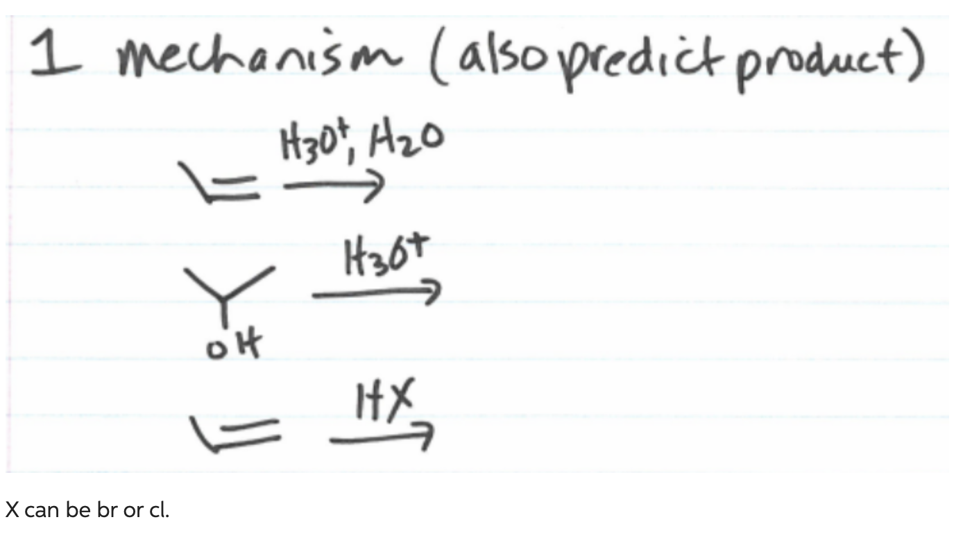 Solved 1 mechanism (also predict product) | Chegg.com