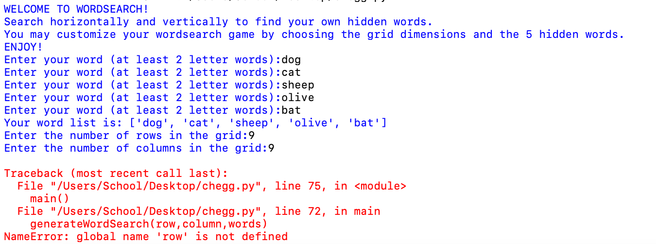 Solved I am using python version 2.7.18 and I am trying to | Chegg.com
