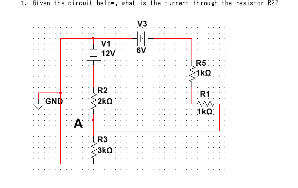 Solved 1. Gi ven the circuit below, what is the current | Chegg.com