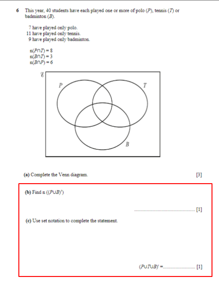 Solved 6 This year, 40 students have each played one or more | Chegg.com