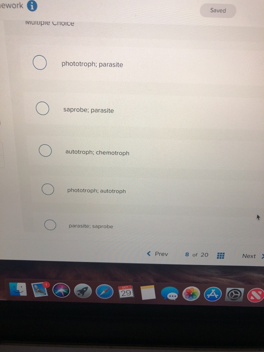 Solved Help Help Save & Exit Subr derives its nutrients and | Chegg.com