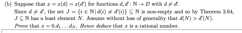 Solved 1. (8 marks) The decimal description of real numbers: | Chegg.com