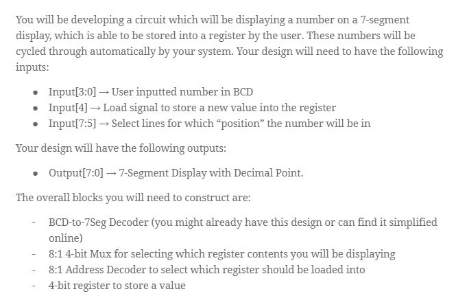 You will be developing a circuit which will be | Chegg.com