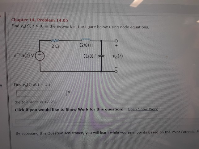 Solved Chapter 14, Problem 14.05 Find vo(), t s 0, in the | Chegg.com