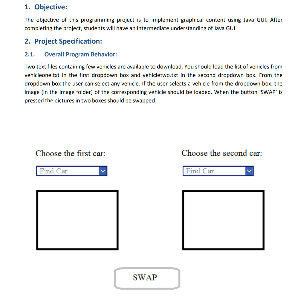 1. Objective: The objective of this programming | Chegg.com