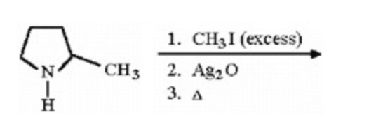 Solved 1. CH3I (excess) 2. Ag20 CH3 NIH 3.A | Chegg.com
