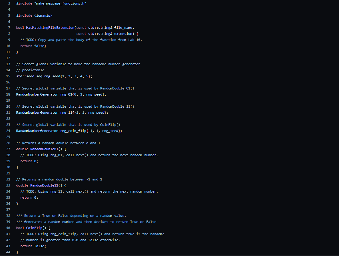 Solved C++ please, just edit make_message.cc and | Chegg.com