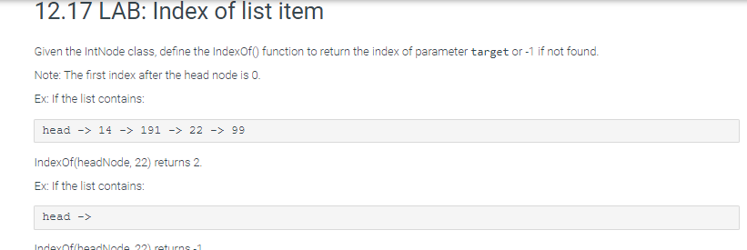 Solved Given The Intnode Class Define The Indexof 0