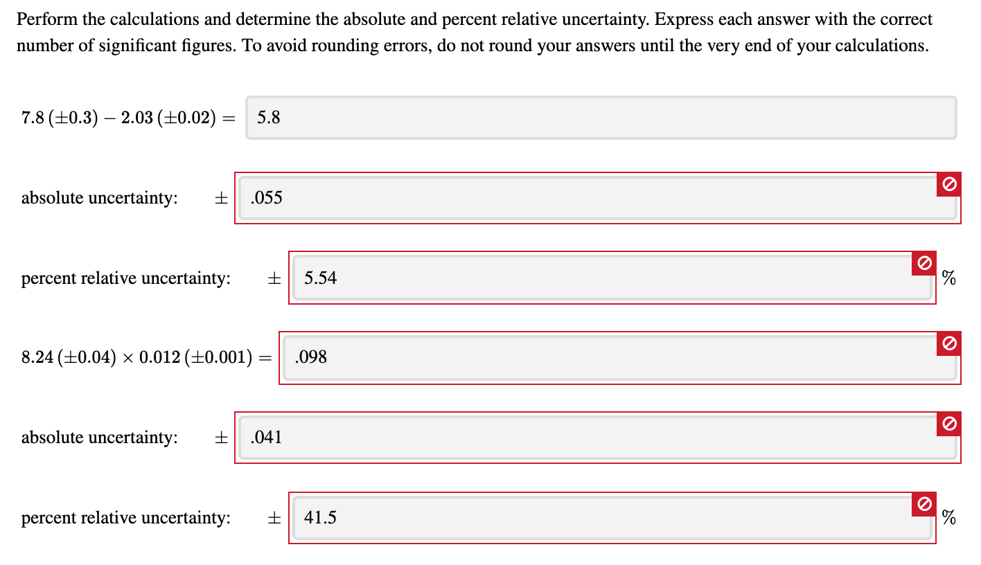 Solved Perform the calculations and determine the absolute | Chegg.com
