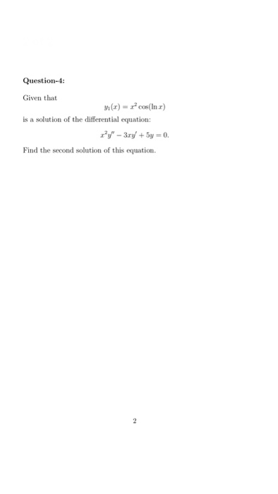 Solved MTH-238 APPLIED DIFFERENTIAL EQUATIONS (Review-2) | Chegg.com