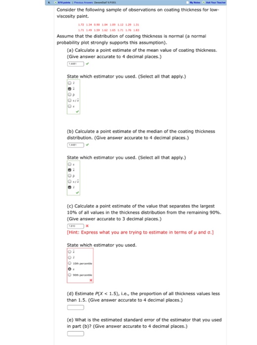 Solved Consider the following sample of observations on | Chegg.com