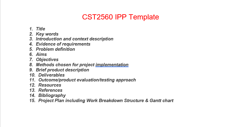 you are expected to produce an IPP (Individual | Chegg.com