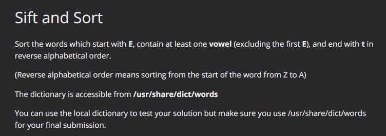 Solved Sift and Sort Sort the words which start with E, | Chegg.com
