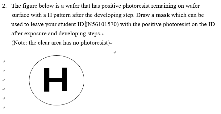 Solved 2. The figure below is a wafer that has positive | Chegg.com