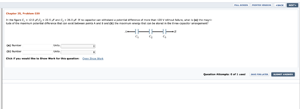 Solved FULL SCREEN PRINTER VERSION BACK NEXT Chapter 25, | Chegg.com