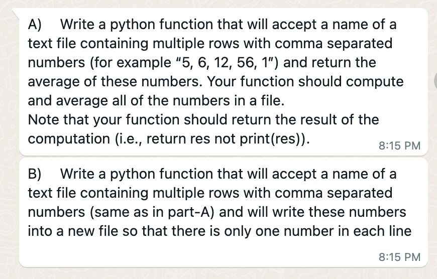 Solved Need help for B. Answer for A is below: def | Chegg.com