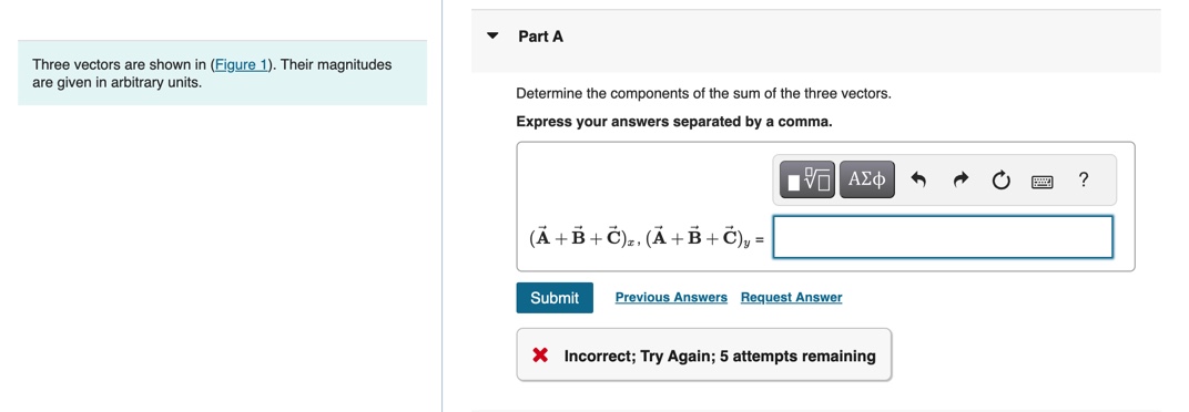 Solved Three vectors are shown in (Figure 1). Their | Chegg.com