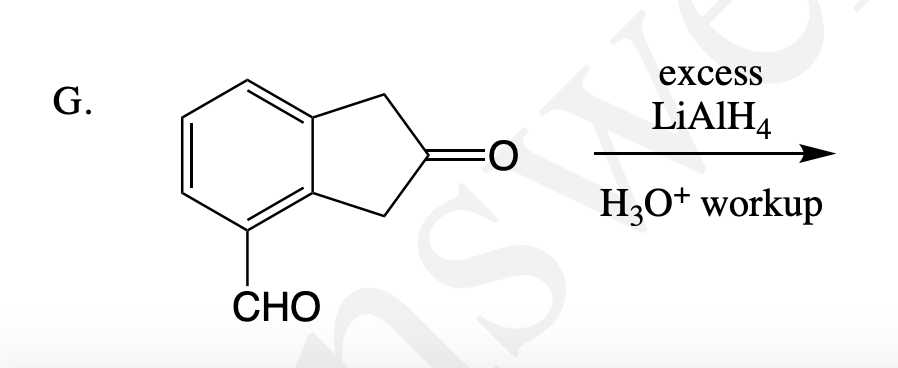 Solved G. excess LiAlH4 H3O+ workup CHO | Chegg.com
