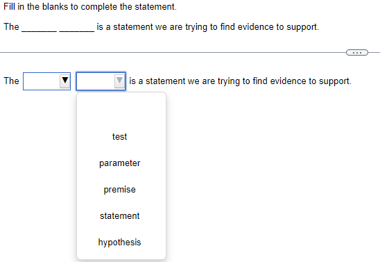 Solved Fill in the blanks to complete the statement. The is | Chegg.com