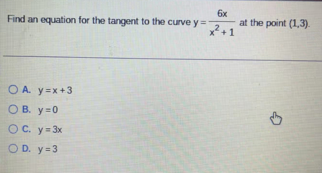 Solved Find an equation for the tangent to the curve | Chegg.com