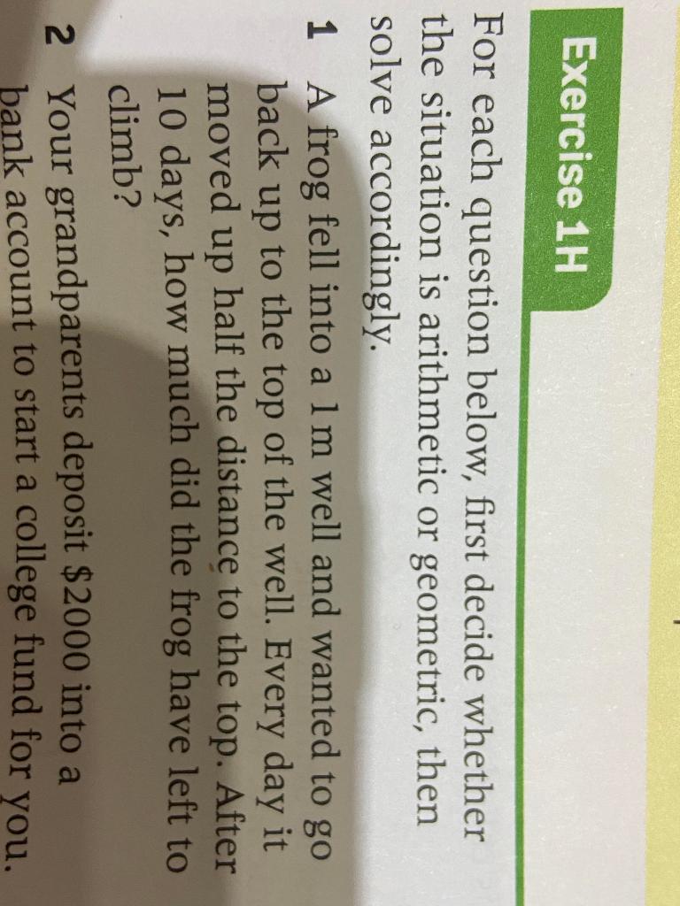 Solved 46 = 4n-1 6= n - 1 n= 7 Example 13 The value of a car | Chegg.com