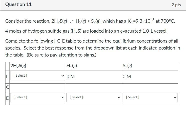 Solved Consider the reaction, 2H2 S( g)⇌H2(g)+S2(g), which | Chegg.com
