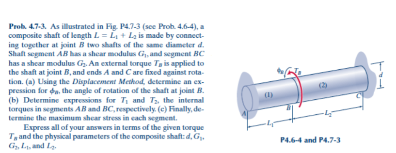 Solved Prob. 4.7-3. As illustrated in Fig. P4.7-3 (see Prob. | Chegg.com