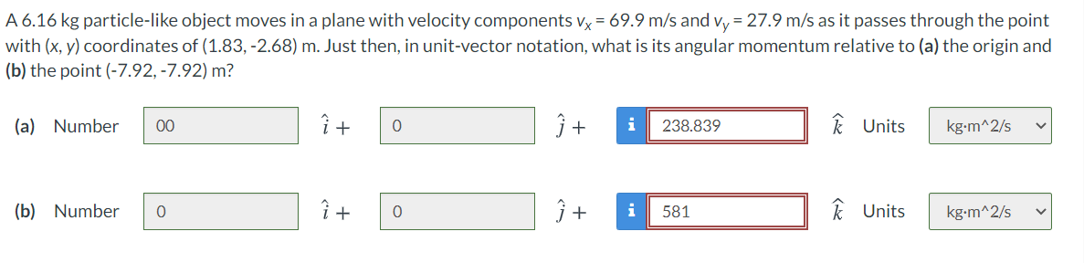 Solved A6.16 kg particle-like object moves in a plane with | Chegg.com