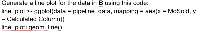 Solved I am trying to create a line plot based on a | Chegg.com