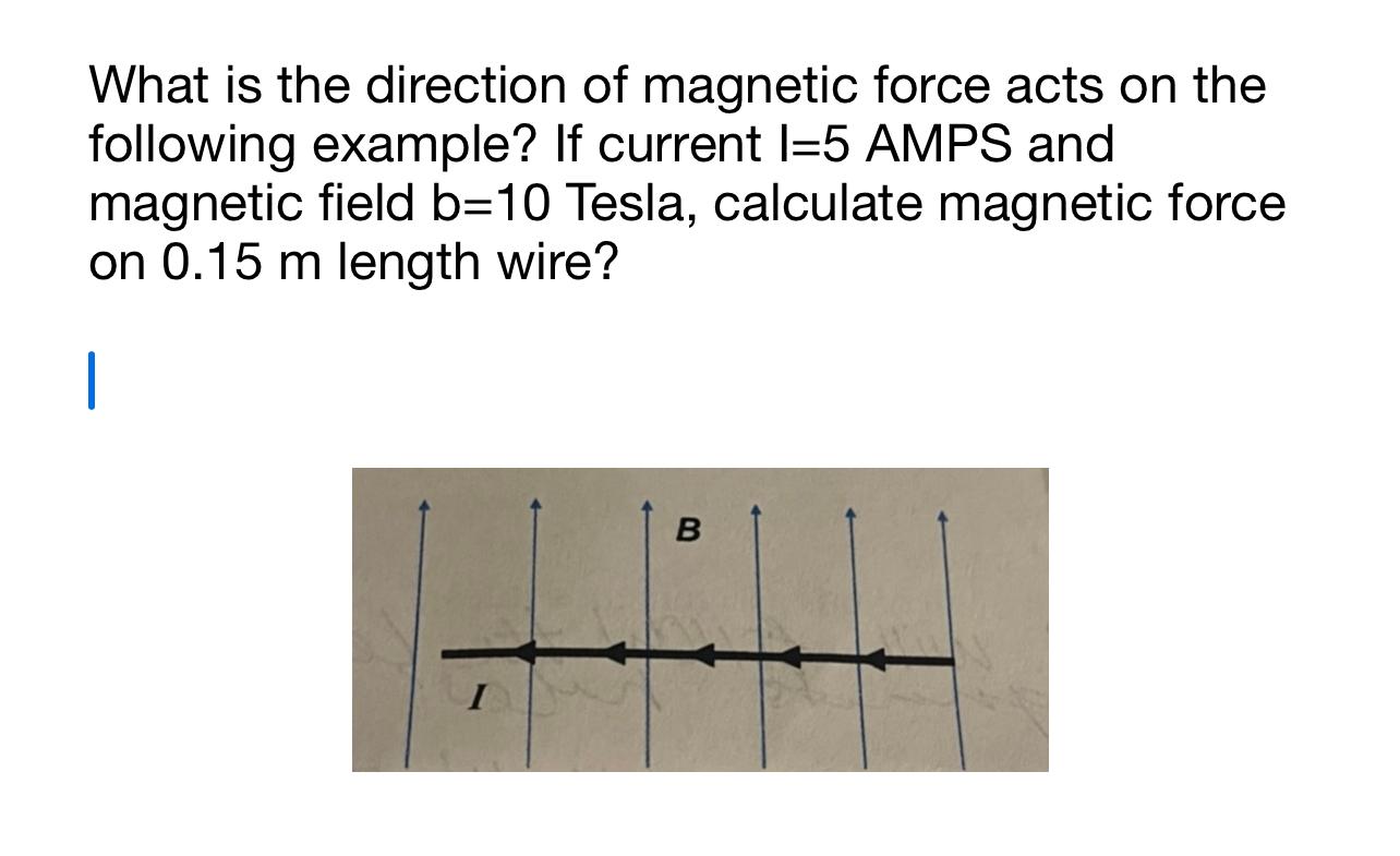 Solved What is the direction of magnetic force acts on the | Chegg.com