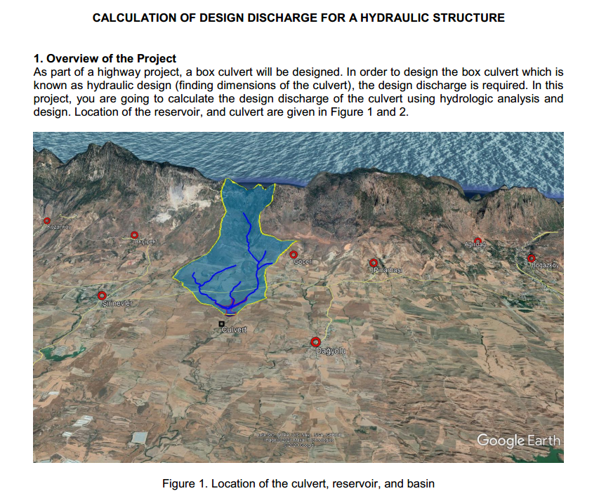 CALCULATION OF DESIGN DISCHARGE FOR A HYDRAULIC | Chegg.com