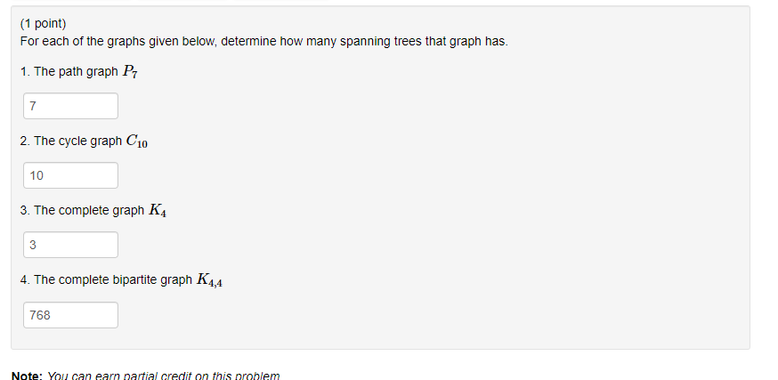 Solved (1 point) Graph theory can be used to help solve many | Chegg.com